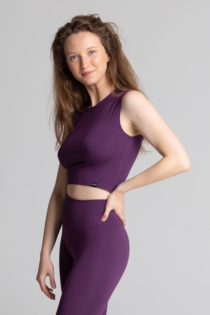 PLUM / PINK / GREY / WILD VIOLET cropped tank top - Mutastore